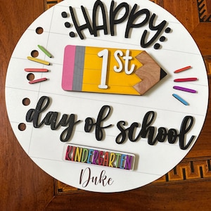 Kids Interchangeable First Day of School Sign, 100th Day of School ...