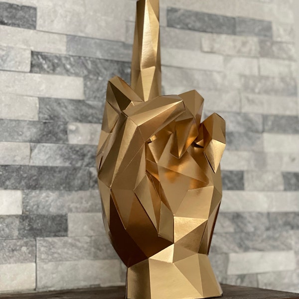 The Finger Papercraft. You Get a PDF and SVG Digital File With ...