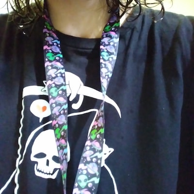 Funky Psychedelic Alien Rave Space Lanyard W/ Lobster Clasp, Breakaway ...