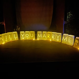 Luminary Paper Bags Wedding Proposal Decorations will You Marry Me ...