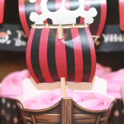 Pirate Treasure Chest Cupcake Wrapper instant Download - Etsy