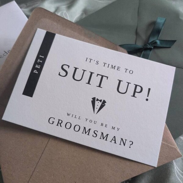 Will You Be My Groomsman Proposal Card - Wedding Party Proposal Cards ...