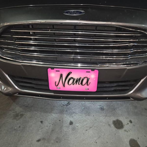 Custom Airbrush License Plate: Personalized Car Tag - Etsy