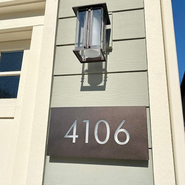 Lighted Address Sign, Address Plaque, Large Modern Personalized Marker ...