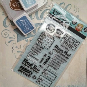 Planner Stamps Planner Label Stamps Planner Half Box Full - Etsy