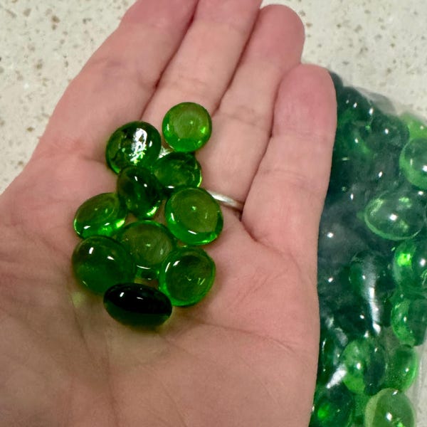 100+ MINI Glass Gems, Miniature Vase Fillers, Clear Glass Gems, Small ...