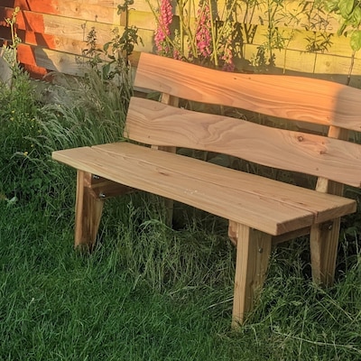 Rustic Garden Bench - Etsy