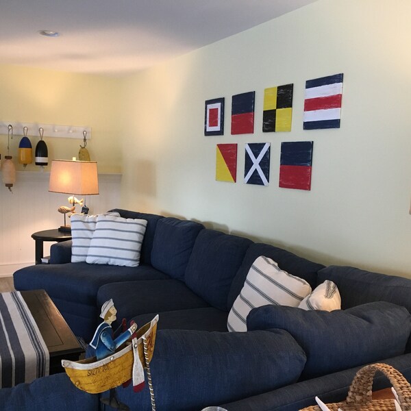 12" Wood Nautical Flag Wall Art. Custom Signal Flags. Nautical Gallery Wall Art. Nautical Home ...