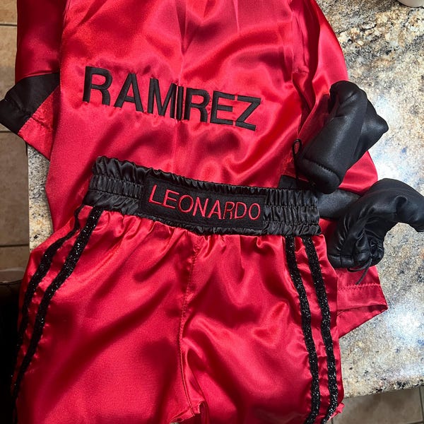 Personalized Boxing Set Robe, Shorts, Wearable Baby Gloves - Etsy