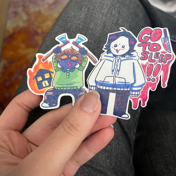 Burn! Ticci Toby Sticker || Creepypasta Holographic Chibi Waterproof ...