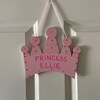 Princess Crown Room Sign, Wood Cutout Design, Hand Personalized. Kids ...
