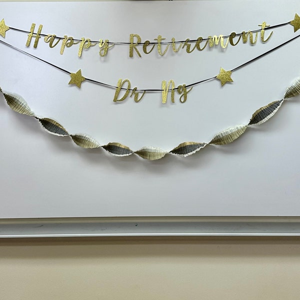 Personalized Retirement Banner, Coworker Leaving Gift, Retirement Party ...