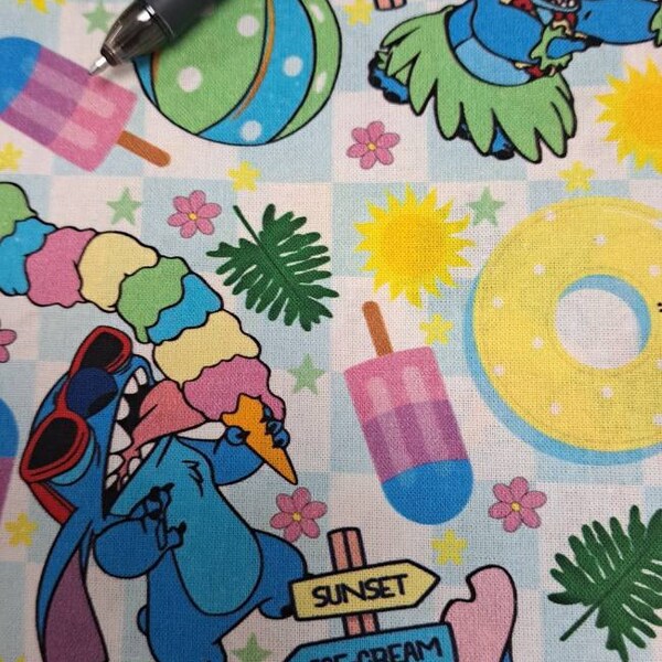 Stitch and Aladdin Fabric Lilo & Stitch Fabric Blue Koala Fabric ...