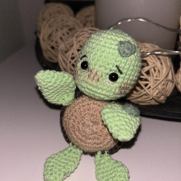 Baby Turtle Crochet Pattern. Cute Crochet Turtle Pattern. Amigurumi ...