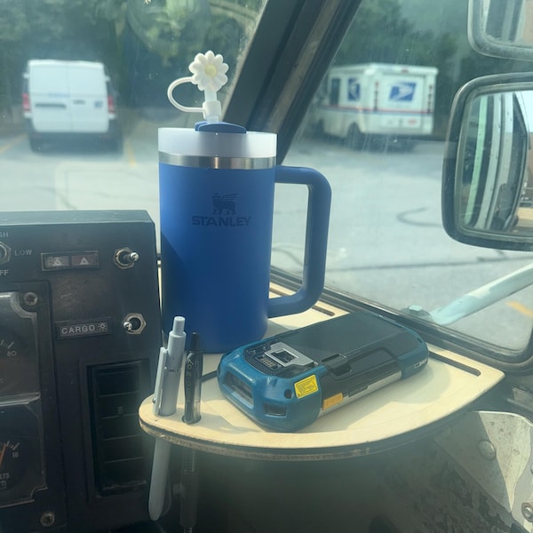Wood LLV Tray: Post Office Mail Carrier Cup Holder & Organizer ...