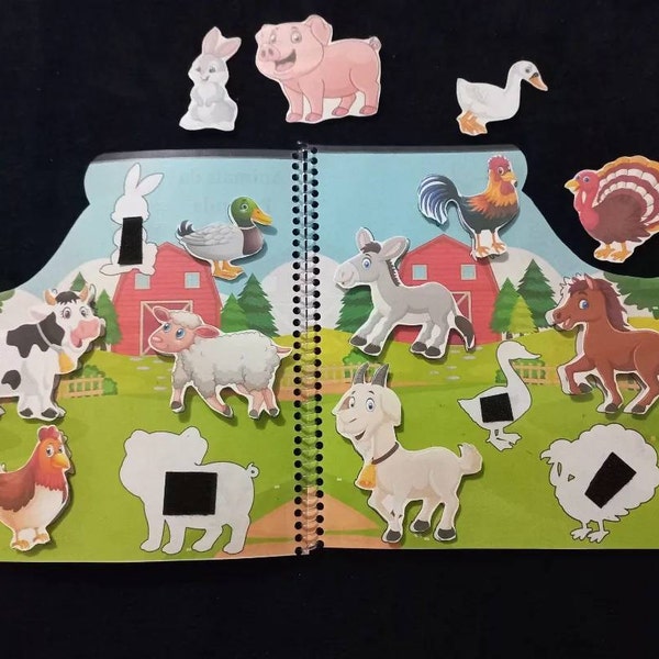 Safari Animals Busy Book Printable, African Animals, Matching Game ...