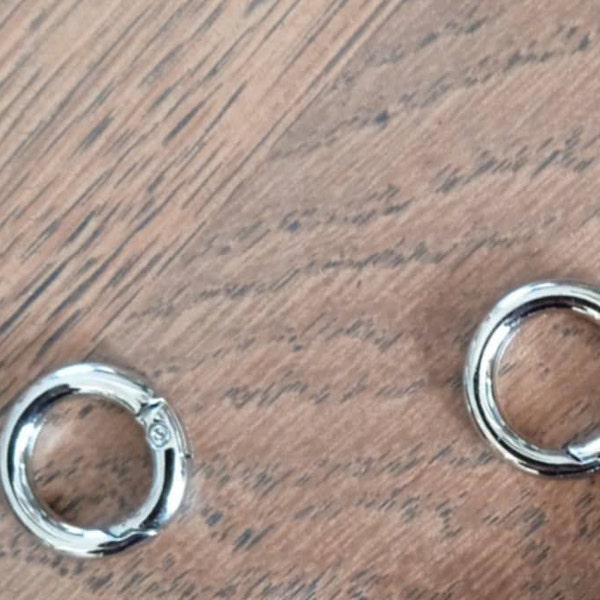 Silver Spring Gate Ring Metal Spring O Rings Clasps Purse O Ring Push ...
