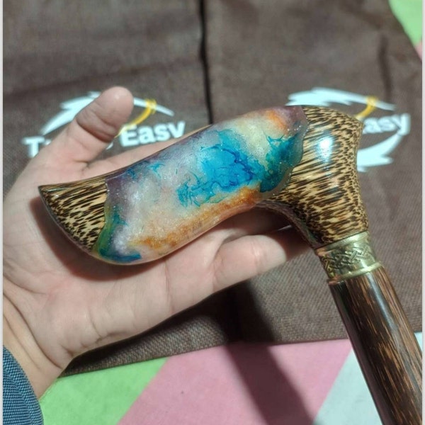 Resin Walking Cane | Antique Walking Cane | Palm Wood Walking Stick ...