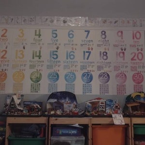 Rainbow WATERCOLOR PAINT Classroom Calendar - Etsy