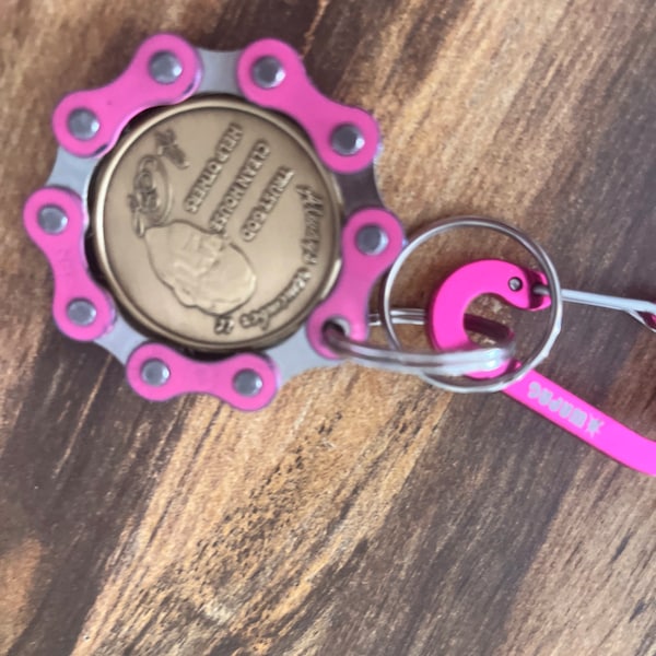 Display Your AA Chip Keychain Crafted Bicycle Chain Alcoholics ...