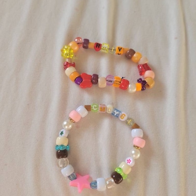 Kawaii Y2K Kidcore Cute Neon Rave Rainbow Random Pony Beads Kandi ...