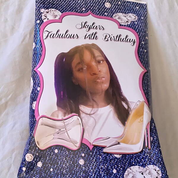 Denim & Diamonds Theme Candy Bar Wrappers | Denim Theme Birthday ...