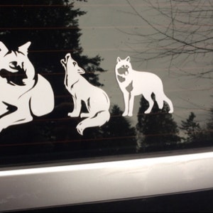 Wolf Pack Car Decal, Wolves Laptop Decal, Stick Family Decal, Wolf ...