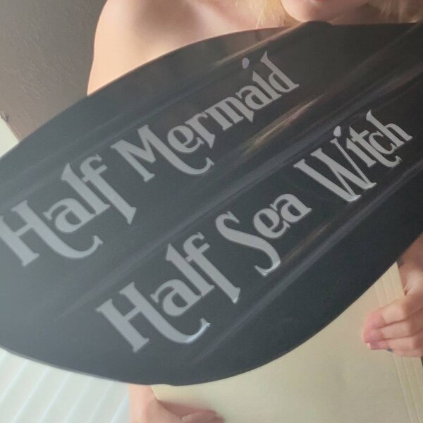 Half Mermaid - Half Sea Witch Paddle Decal Window Decal Kayak Sticker ...