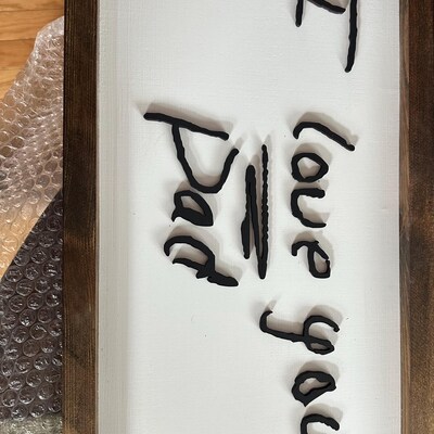 3D Custom Handwritten Wooden Sign Personal Handwriting Wood Sign ...