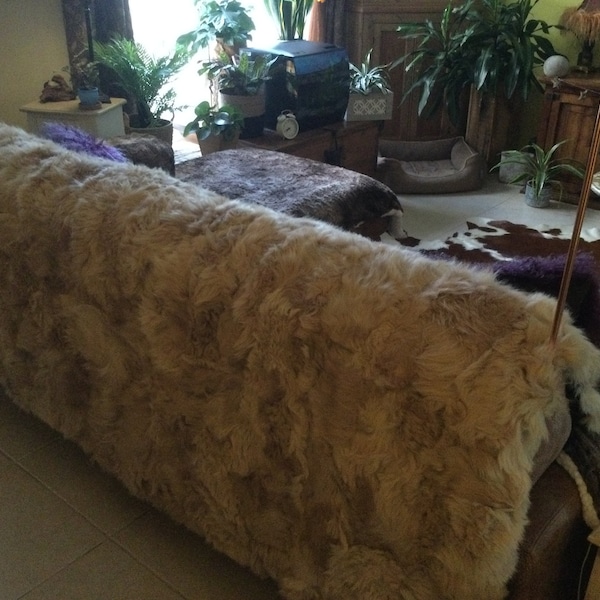 LUXURY SILVER FOX Fur Full Lenght Coat With Whole Skinsand Huge Collar ...