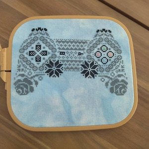 Modern Nordic Retro Console Controller Cross Stitch Pattern, Instant ...