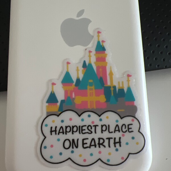 Transparent Disneyland Castle and Mickey Fun Wheel Sticker // Disney ...