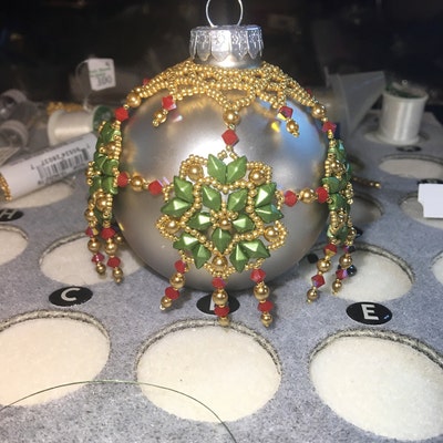 Easy Beaded Ornament Dripping With Swarovski Bicones or Czech Fire ...