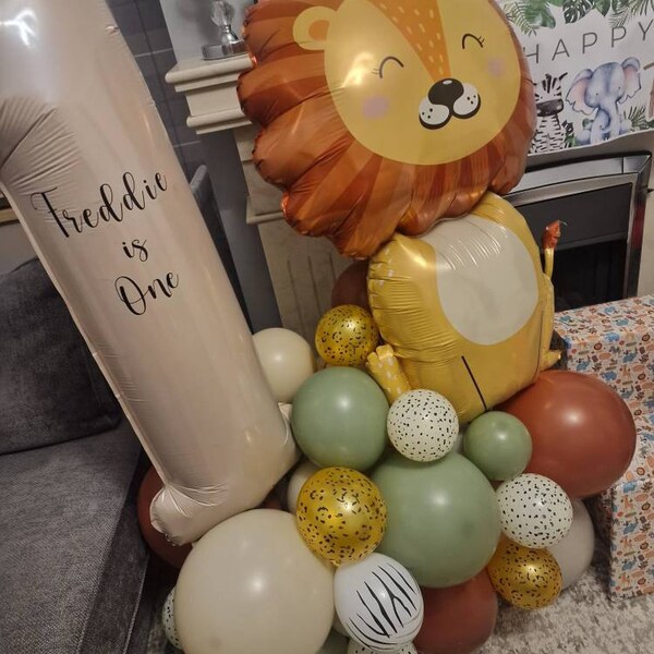 High Quality Large Lion Balloon Sculpture, Any Number, Safari Balloon ...