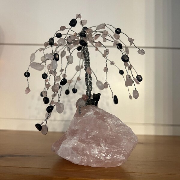 Gemstone Tree, Genuine Grade AA Peridot Stones on a Natural Smoky ...
