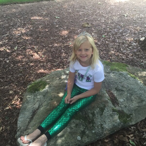 Mermaid Leggings Girls Baby Toddler Mermaids Costume Little Green Aqua ...