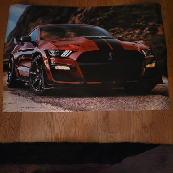 Ford Mustang Shelby GT500 in Red Poster - Etsy