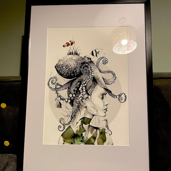 Gold Leaf Print 'metamorphosis' A4, A3 or A2 Golden Wall Art, Atlas ...