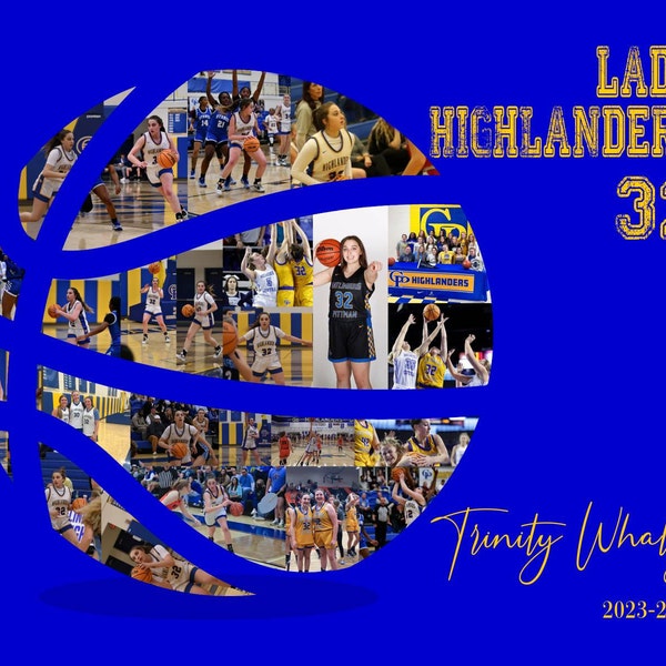 PRINTABLE Custom Basketball Photo Collage, Coach Gift, Printable ...
