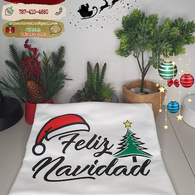 Feliz Navidad Svg, Spanish Christmas Svg, Santa Hat Svg, Merry ...