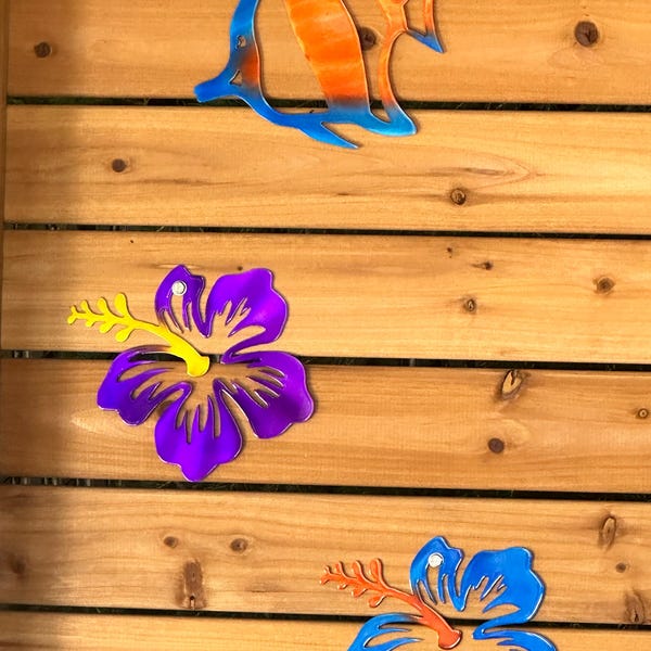 Angel Fish Metal Wall Art: Nautical Tropical Decor - Etsy