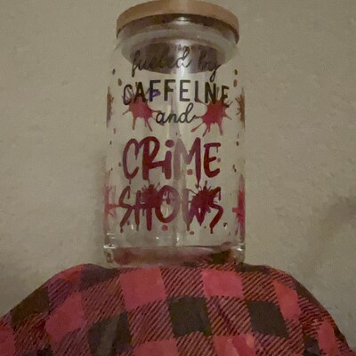 True Crime Coffee Cup, Iced Coffee Cup, True Crime Gift, Crime Show Cup ...