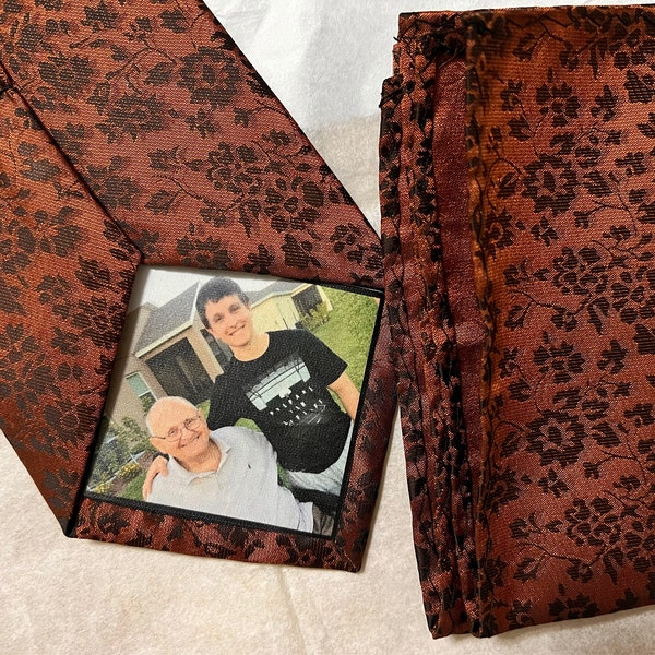 Mens Ties Copper Orange Rust Floral Mens Silk Necktie Wedding Ties With ...