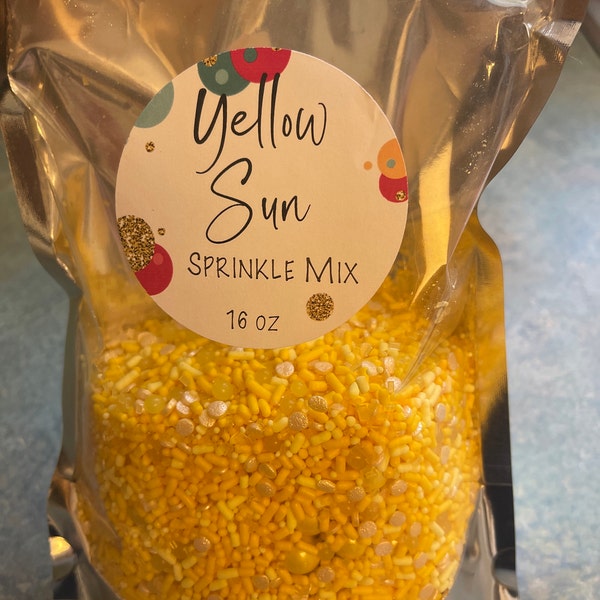 Yellow Sun Sprinkle Mix Baby Shower Sprinkles Yellow Sprinkles Gold ...