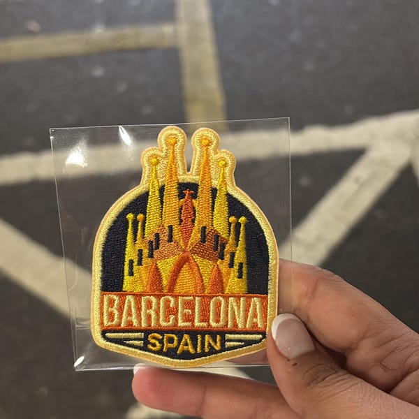 Barcelona Spain 3" Patch Embroidered Iron on Sew Travel Badge Souvenir ...