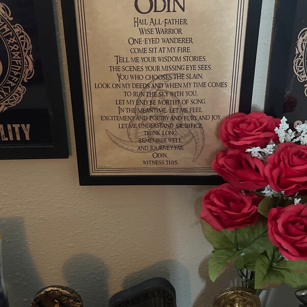Odin Prayer Poster - Etsy
