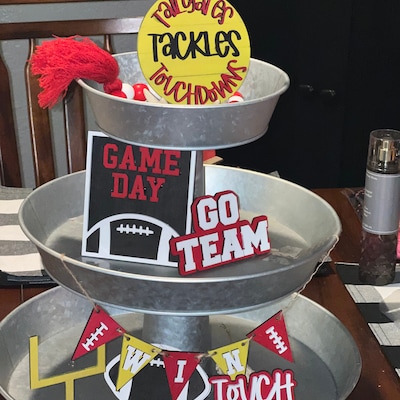Football Game Day DIY Paint Kit Fall Football Tiered Tray - Etsy