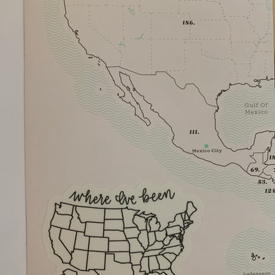 Where I've Been Map Vinyl Sticker United States USA - Etsy