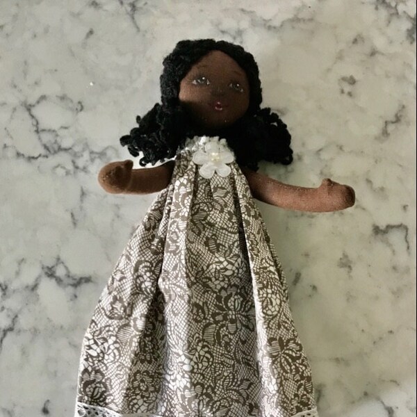 Black Rag Doll 13" Handmade Textile Doll - Etsy
