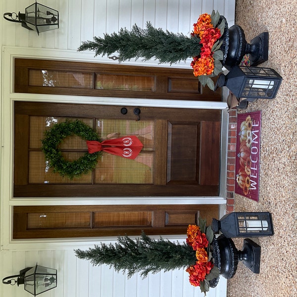 Laurel Swag + Monogram Wreath Sash - Etsy
